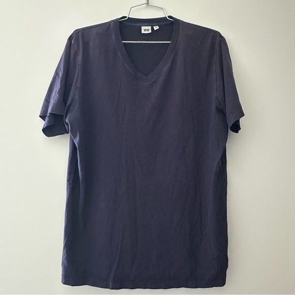 Uniqlo | Shirts | Uniqlo Classic Navy Vneck Shirt | Poshmark